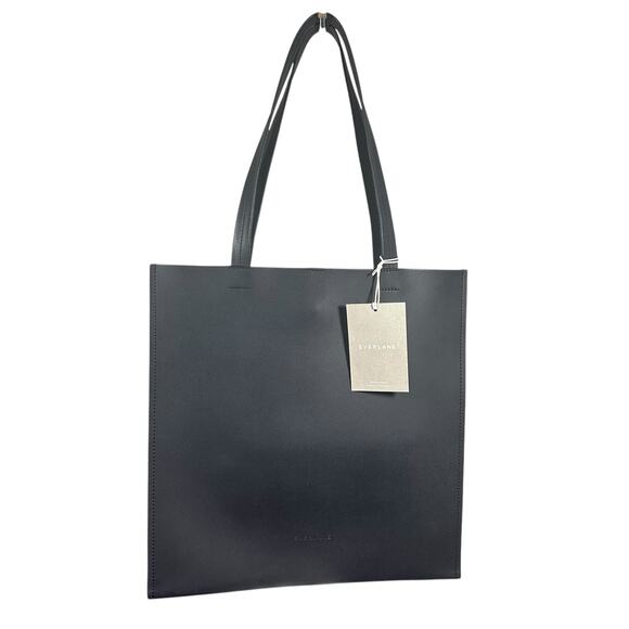 Everlane | Bags | Everlane Gallery Tote Black Leather Structured ...